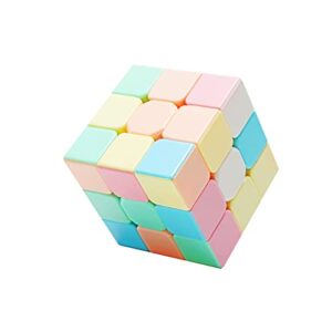 cuberspeed moyu mofang jiaoshi macaron meilong 3x3 stickerless magic cube mfjs meilong 3x3x3 cubing classroom meilong 3x3 macaron speed cube