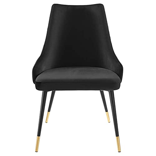 Modway Adorn Tufted Performance Velvet Dining Side Chair, Black 25D x 22W x 34H Inch