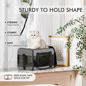 X-ZONE PET Cat Carrier Pet Carrier Portable Kitten Carrier for Small Medium Cats Under 25 Lbs,Cat Carrying Case with Removable Fleece Pad,Airline Approved Soft Sided Pet Travel Carrier