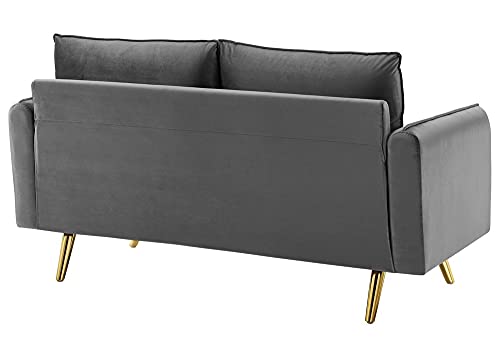 Modway Revive Performance Velvet Loveseat, Gray