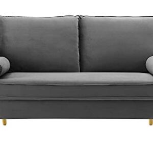 Modway Revive Performance Velvet Loveseat, Gray