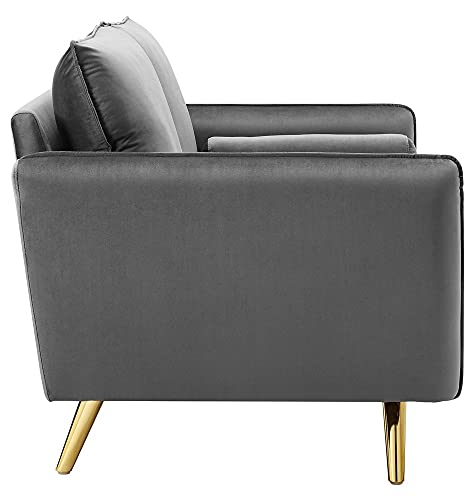 Modway Revive Performance Velvet Loveseat, Gray