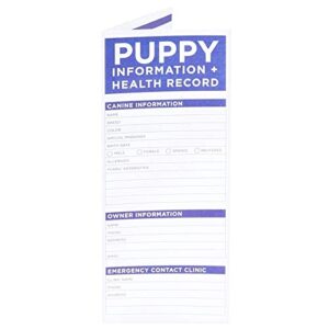 Okuna Outpost 60 Pack Puppy Vaccination Record Cards, Dog Vaccine and Canine Health Record Booklets, Tri-Fold (8.5 x 11 in)