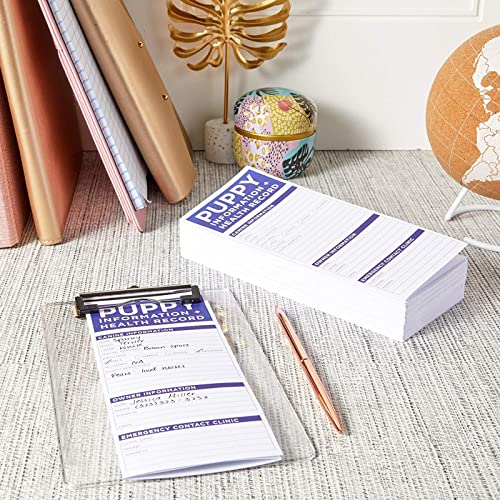 Okuna Outpost 60 Pack Puppy Vaccination Record Cards, Dog Vaccine and Canine Health Record Booklets, Tri-Fold (8.5 x 11 in)