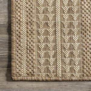 NuLOOM Ranya Tribal Indoor/Outdoor Area Rug, 5' x 8', Light Brown