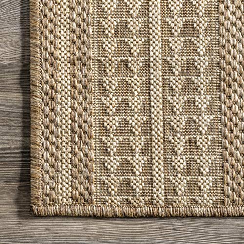 NuLOOM Ranya Tribal Indoor/Outdoor Area Rug, 5' x 8', Light Brown