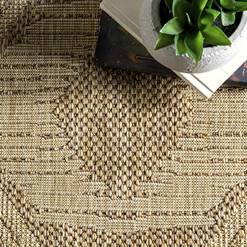 NuLOOM Ranya Tribal Indoor/Outdoor Area Rug, 5' x 8', Light Brown