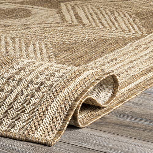 NuLOOM Ranya Tribal Indoor/Outdoor Area Rug, 5' x 8', Light Brown