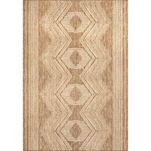 NuLOOM Ranya Tribal Indoor/Outdoor Area Rug, 5' x 8', Light Brown