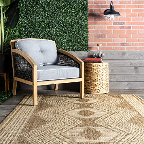 NuLOOM Ranya Tribal Indoor/Outdoor Area Rug, 5' x 8', Light Brown