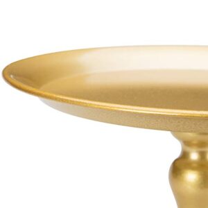 VILAVITA 3-Pieces Cake Stand Set Round Metal Cake Stands Dessert Display Cupcake Stands, Gold