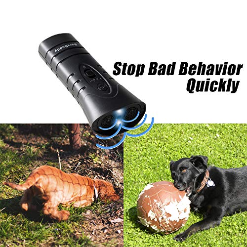 BarxBuddy Anti Barking Control Device (The Original Bark Training Tool) Ultrasonic Sound with LED Lights and Strap - Safe for All Dogs of All Breeds & Ages