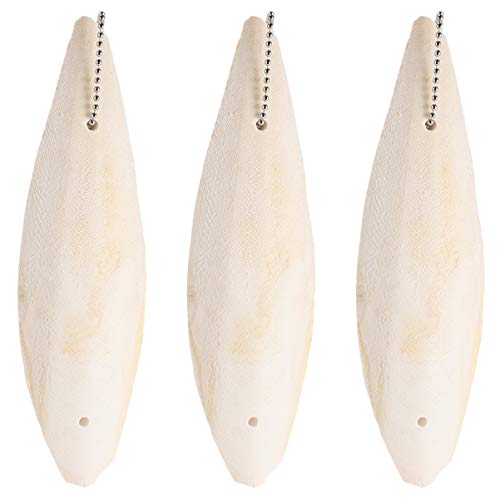 POPETPOP Bird Cuttlebone - Cuttlefish Bones Hanging Pendant Parrot Toy for Bird,Parakeets, Finches, Canaries, 3 Pcs Parakeet Cuttlebone Holder