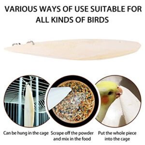 POPETPOP Bird Cuttlebone - Cuttlefish Bones Hanging Pendant Parrot Toy for Bird,Parakeets, Finches, Canaries, 3 Pcs Parakeet Cuttlebone Holder