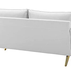 Modway Revive Performance Velvet Sofa, White , 32.5 x 72 x 33.5