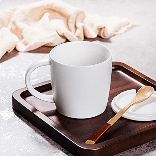 Corikee 330ML 11.2OZ White Ceramics Mug for Coffee/Tea/Water/Latte