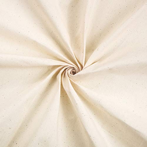 Muslin Fabric 63 Inch Wide Natural Fabric Unbleached Stitch Cloth for Making Garments Crafts, Sold by The Yard