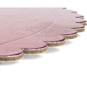 Rose Gold Foil Cake Boards, Scalloped Dessert Base (12 Inches, 12 Pack)