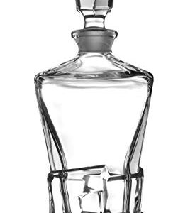 CrystalHouz Whiskey Decanter, Large, Crystal