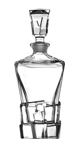 CrystalHouz Whiskey Decanter, Large, Crystal