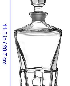 CrystalHouz Whiskey Decanter, Large, Crystal