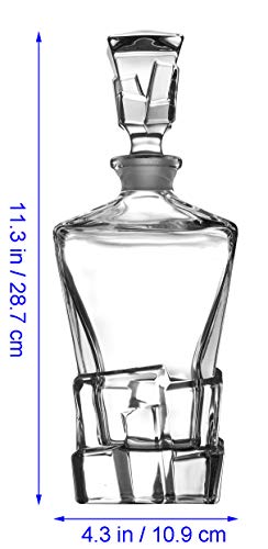 CrystalHouz Whiskey Decanter, Large, Crystal