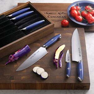 Cangshan Thomas Keller Collection, The French Laundry Blue Color Special Edition, 6-Piece Knife Set