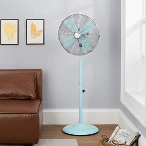 Better Homes & Gardens 16'' Retro 3-Speed Metal Standing Fan (Mint)