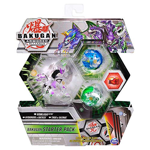 Bakugan Armored Alliance Starter Pack - Diamond Howlkor, Collectible Transforming Creatures, for Ages 6 & Up