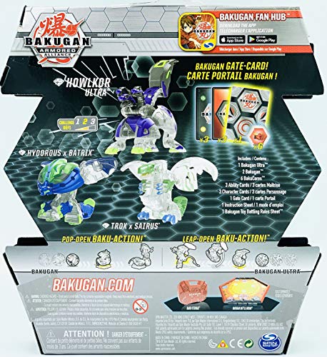 Bakugan Armored Alliance Starter Pack - Diamond Howlkor, Collectible Transforming Creatures, for Ages 6 & Up