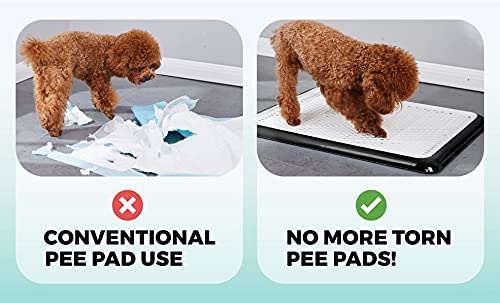 Pet Awesome Dog Potty Tray/Puppy Pee Pad Holder 25”x20” Indoor Wee Training for Small and Medium Dogs