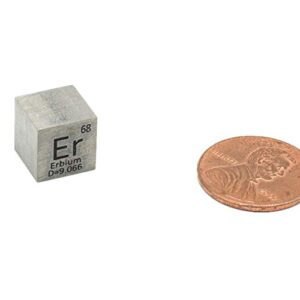 10mm Erbium Element Cube for Element Collection 0.39" Er Density Cube Periodic Table Collect DIYs Biz Gift