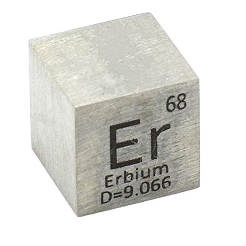 10mm Erbium Element Cube for Element Collection 0.39" Er Density Cube Periodic Table Collect DIYs Biz Gift