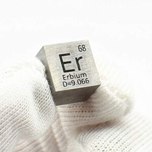 10mm Erbium Element Cube for Element Collection 0.39" Er Density Cube Periodic Table Collect DIYs Biz Gift