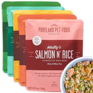 portland pet food company human-grade wet dog food pouch: fresh dog food mixer and dog food topper multipack packets