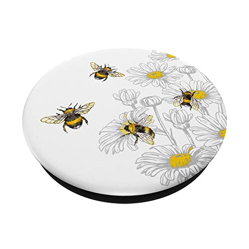 Bumble bee. Honey bees. Bee lover gift. daisy. flower. PopSockets PopGrip: Swappable Grip for Phones & Tablets