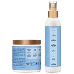 Shea Moisture Manuka Honey & Yogurt Hydrate + Repair Combo Kit, Multi-Action Leave-In Conditioning Spray Bundled with Protein-Strong Treatment, Deep Conditioning for Hair, 8 oz ea.