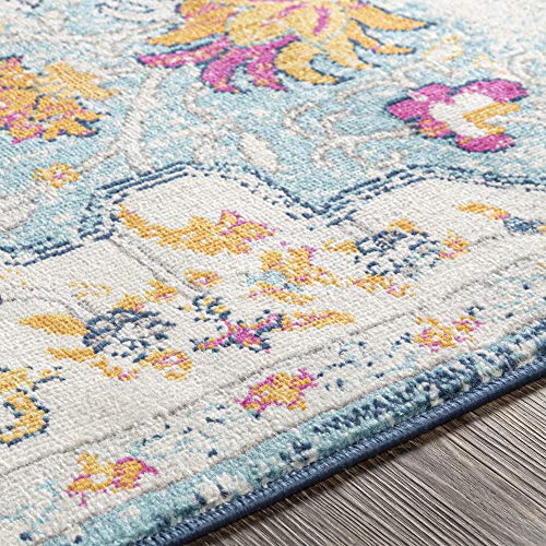 Artistic Weavers Carldale Vintage Medallion Area Rug,7'10" x 10',Light Blue