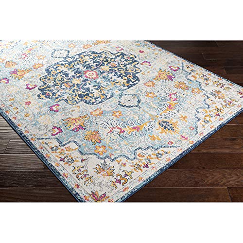 Artistic Weavers Carldale Vintage Medallion Area Rug,7'10" x 10',Light Blue