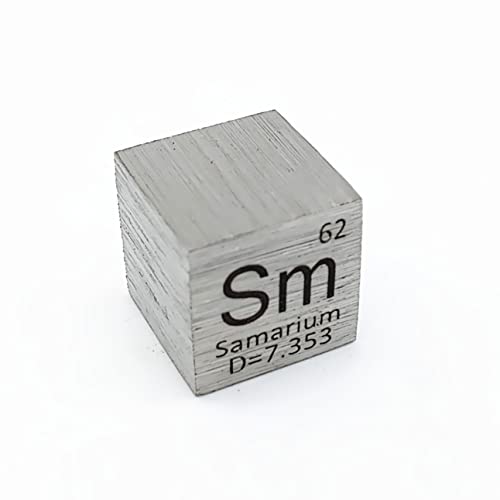 1PCS 10mm Samarium Element Cube for Element Collection 0.39" Sm Density Cube Periodic Table Collect DIYs Biz Gift