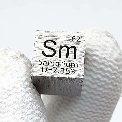 1PCS 10mm Samarium Element Cube for Element Collection 0.39" Sm Density Cube Periodic Table Collect DIYs Biz Gift