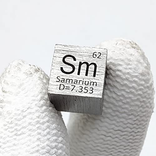 1PCS 10mm Samarium Element Cube for Element Collection 0.39" Sm Density Cube Periodic Table Collect DIYs Biz Gift