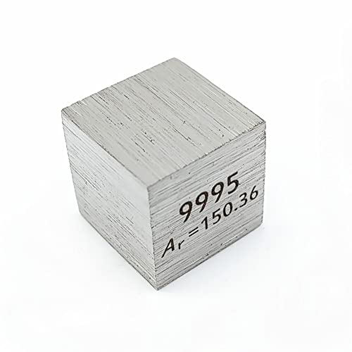 1PCS 10mm Samarium Element Cube for Element Collection 0.39" Sm Density Cube Periodic Table Collect DIYs Biz Gift