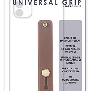 JAGA | Universal Silicone Finger Hand Band Grip Strap or Kick Stand for All Smart Phones | Phone Accessories (Taupe)