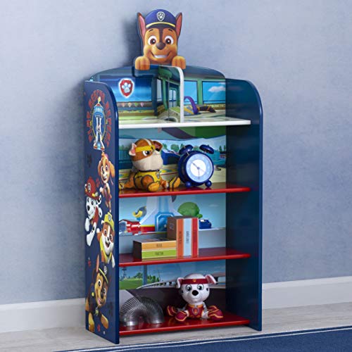 Delta Children Wooden Playhouse 4-Shelf Bookcase for Kids, PAW Patrol