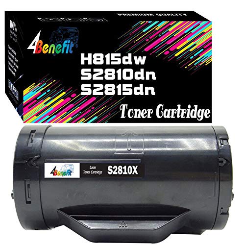 (1-Pack, High Yield) 4Benefit Compatible Dell S2810X Toner Cartridge 2810X S2810 Black (593-BBMF 47GMH) Used for Dell S2810dn H815dw S2815dn Smart Printer