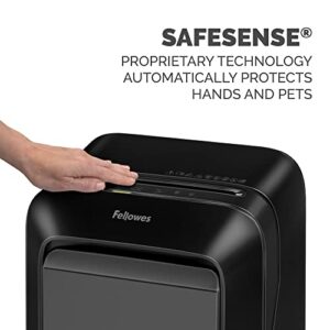 Fellowes LX210 P-4 Micro-Cut Paper Shredder, Jam-Proof Heavy-Duty Paper Shredder for Office, 16 Sheet Capacity, Black