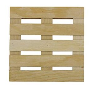 Creative Hobbies 6-Pack Mini Wood Pallet Coasters for Beverages, Hot and Cold Drinks, Mini Building Blocks Stacking, DIY Crafts, 4" x 4" x 11/16"