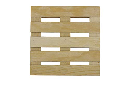 Creative Hobbies 6-Pack Mini Wood Pallet Coasters for Beverages, Hot and Cold Drinks, Mini Building Blocks Stacking, DIY Crafts, 4" x 4" x 11/16"