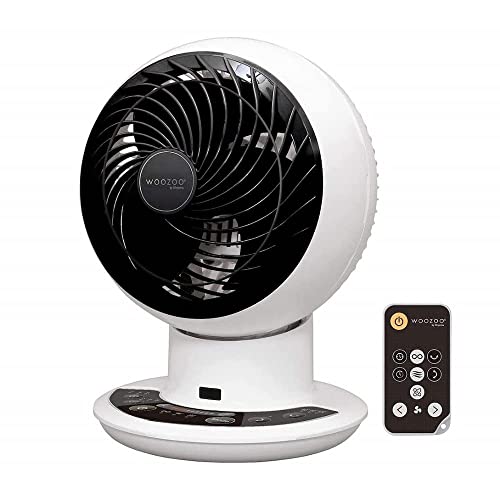 IRIS OHYAMA Silent, Oscillating and Ultra-Powerful Fan with DC Jet Motor and Remote Control - Woozoo - PCF-SDC15T, White, 25 W, 43 m sq, Reach 28 m [UK Model]